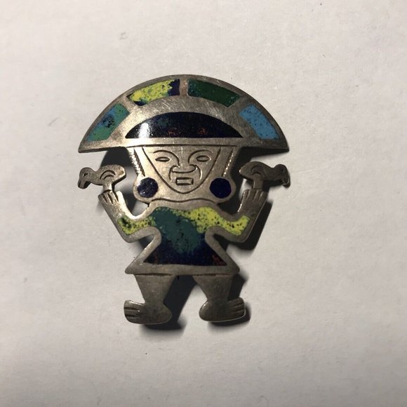 Peru | Jewelry | Sterling Silver Peru 925 Signed Brooch Tribal Inca W ...